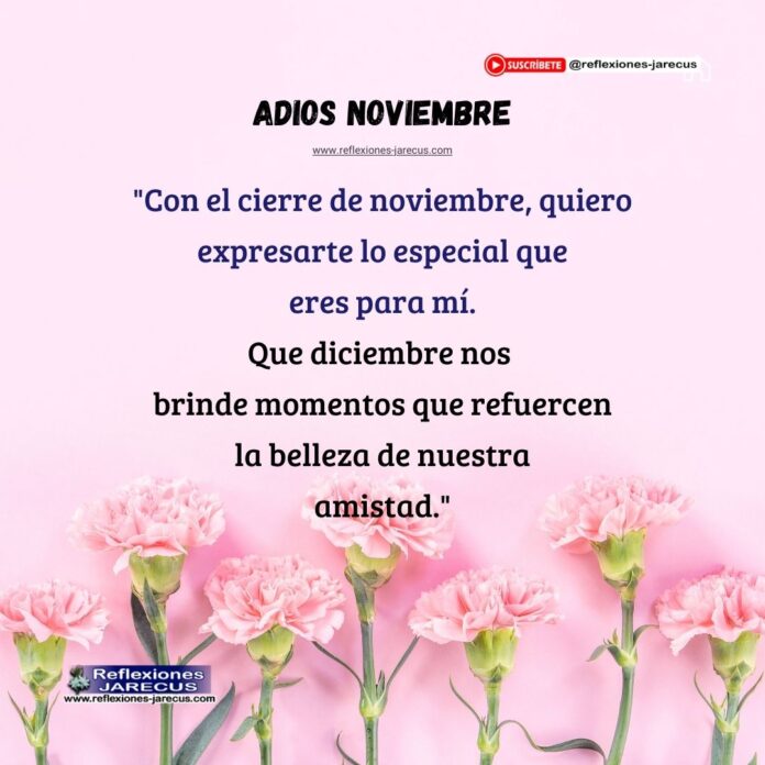 Adiós Noviembre: Mensajes de Gratitud y Bienvenida a Diciembre