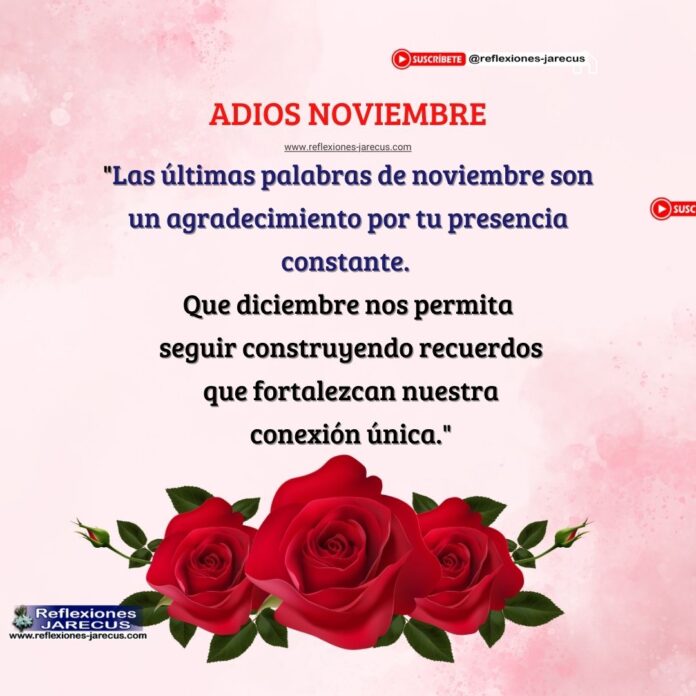 Adiós Noviembre: Mensajes de Gratitud y Bienvenida a Diciembre