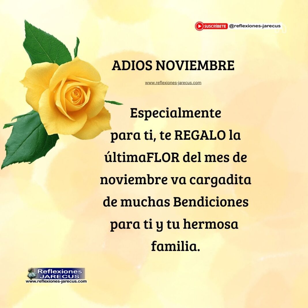 Adiós Noviembre: Mensajes de Gratitud y Bienvenida a Diciembre