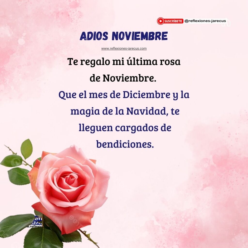 Adiós Noviembre: Mensajes de Gratitud y Bienvenida a Diciembre